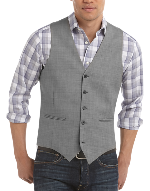 Egara Gray Sharkskin Slim Fit Tailored Suit Separates Vest - Men's Suit ... Egara Gray Sharkskin Slim Fit Tailored Suit Separates Vest - Men's Suit ...