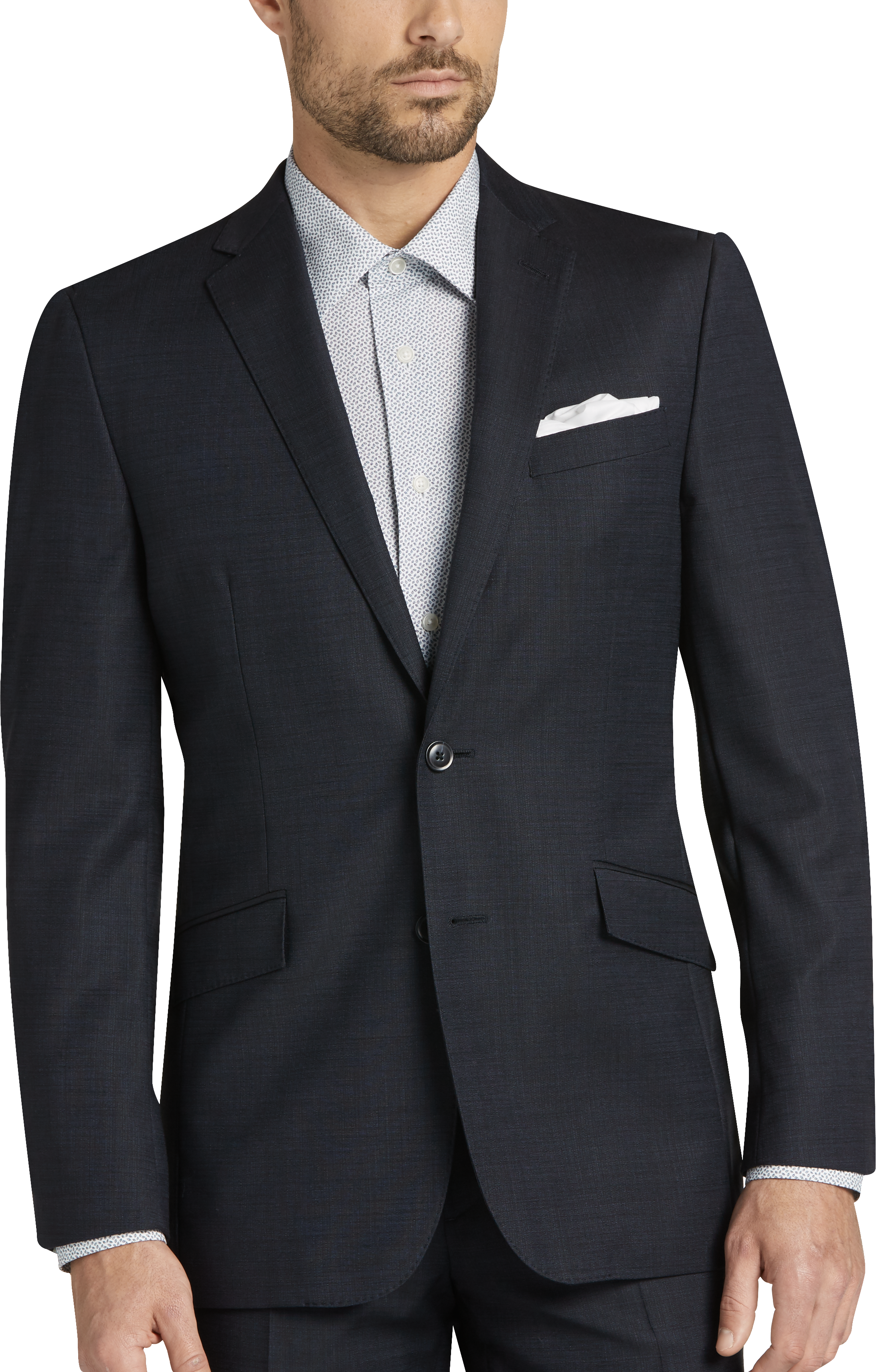 JOE by Joseph Abboud Navy Heathered Slim Fit Suit - Men's Slim Fit ...