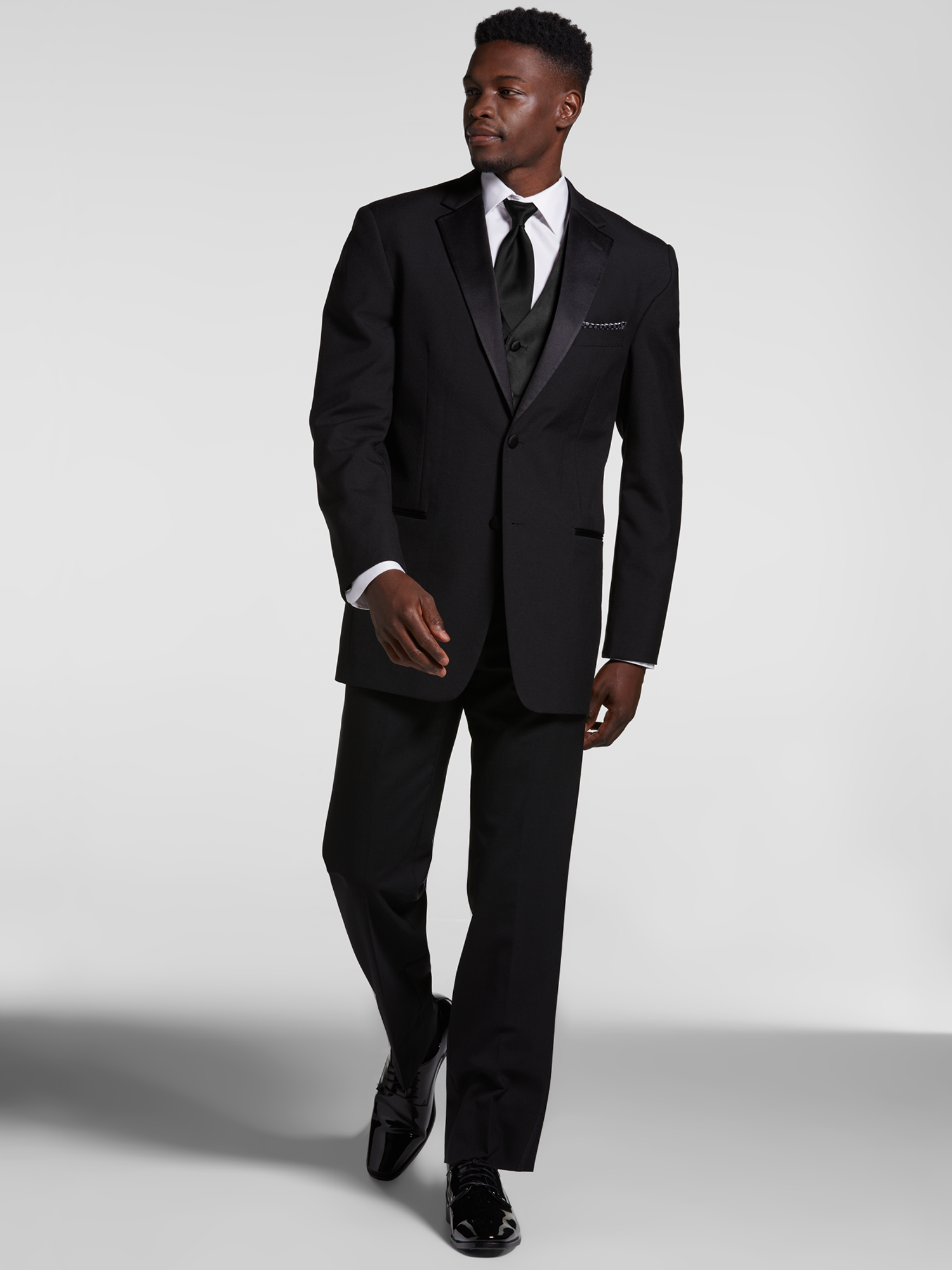 Black Notch Lapel Tuxedo by Pronto Uomo